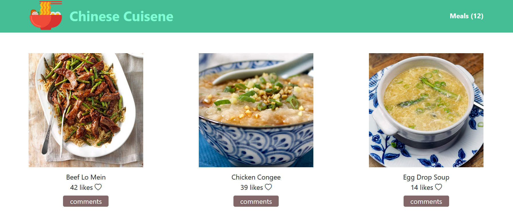 Javascriptcapstone This Project Is Built Based On External Apis One Meals Db Api Storing